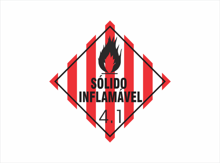 Rótulo de Risco Sólido Inflamável 4.1 – Klein Impressos